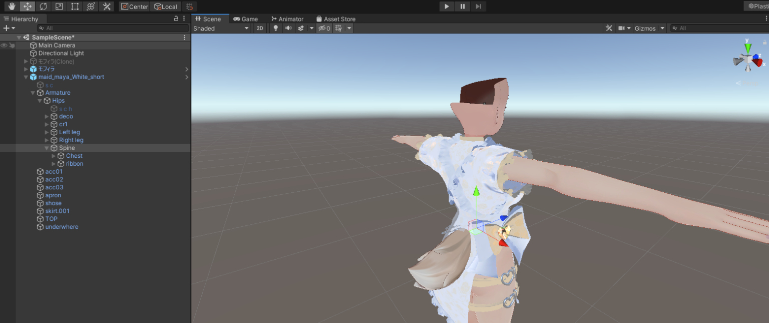 【VRChat改変】Unityでアバターに非対応衣装を着せる方法。衣装の位置合わせがメイン作業 | 大好きVRChat